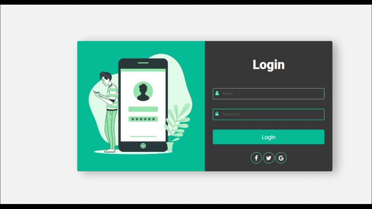 Responsive Login Form | Responsive form Using CSS Flex box | How to ...