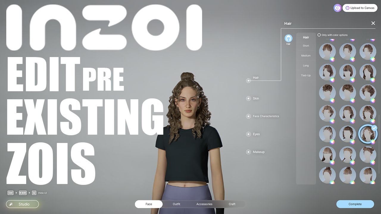 How To Edit Pre-Existing Zois in inZOI - YouTube