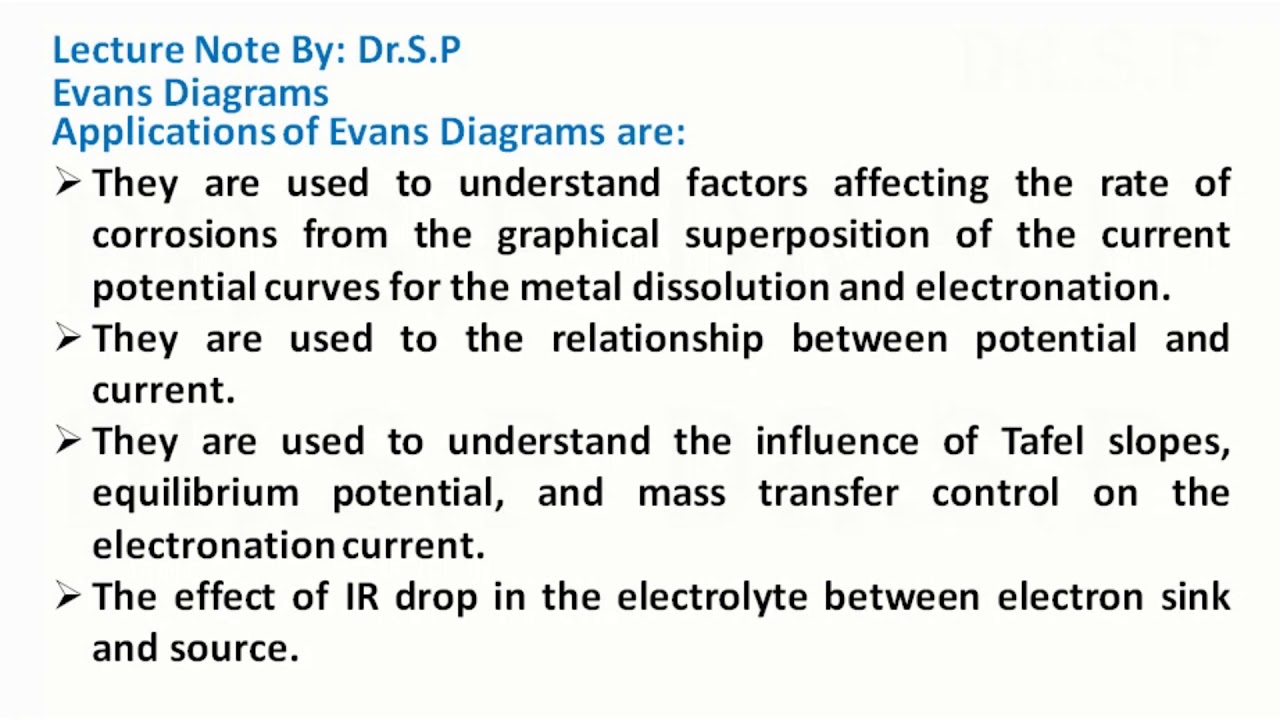 Applications of Evans Diagrams - YouTube