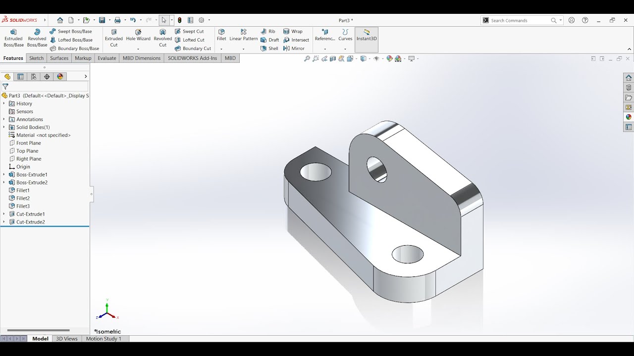 Designing an Elegant Base Bracket in SolidWorks | Part No 20 - YouTube