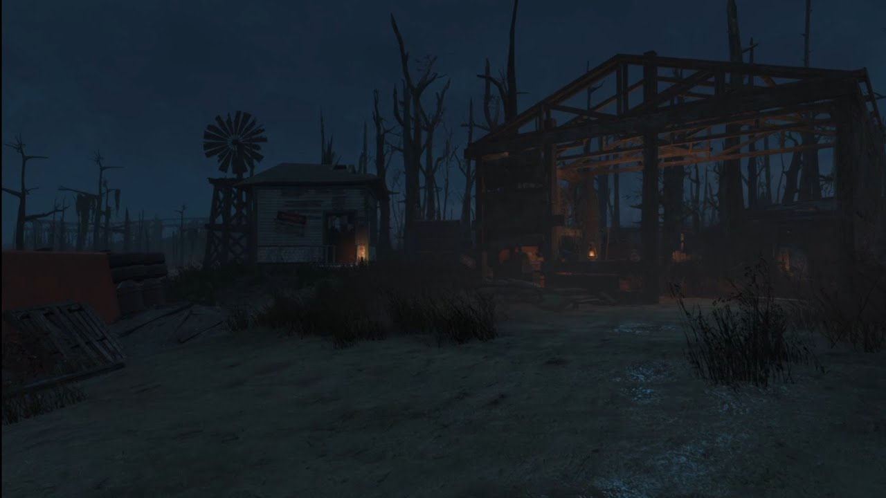 Fallout 4 - Murkwater Construction Site Cabin - YouTube