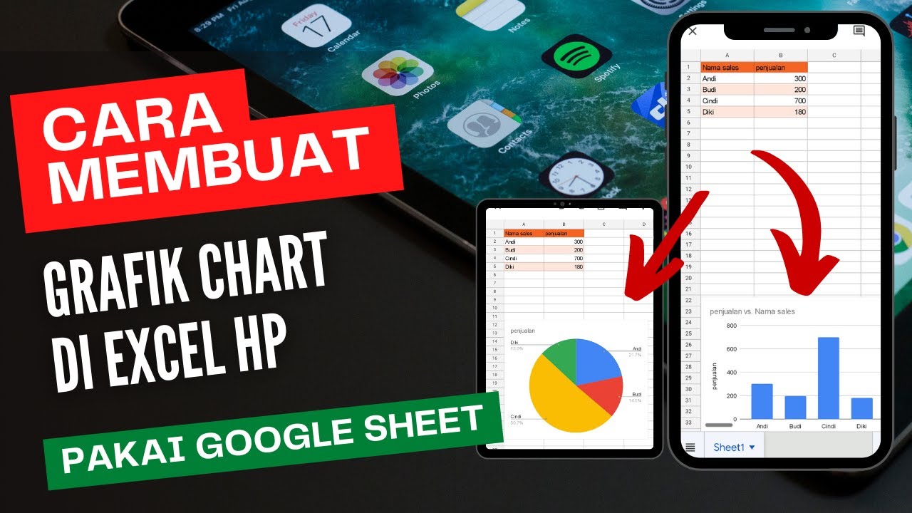 Cara Membuat Grafik Excel dari Hp Pakai Google Sheet GRATIS - YouTube