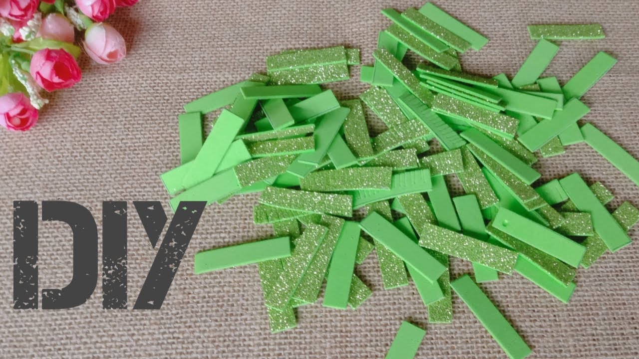 Design Foam Flowers and Vases || Foamiran Craft (Bunga Foam Gliter dan ...