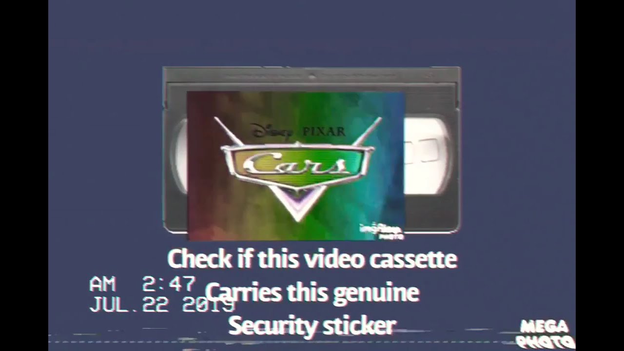 VHS piracy warning (Cars variant) - YouTube