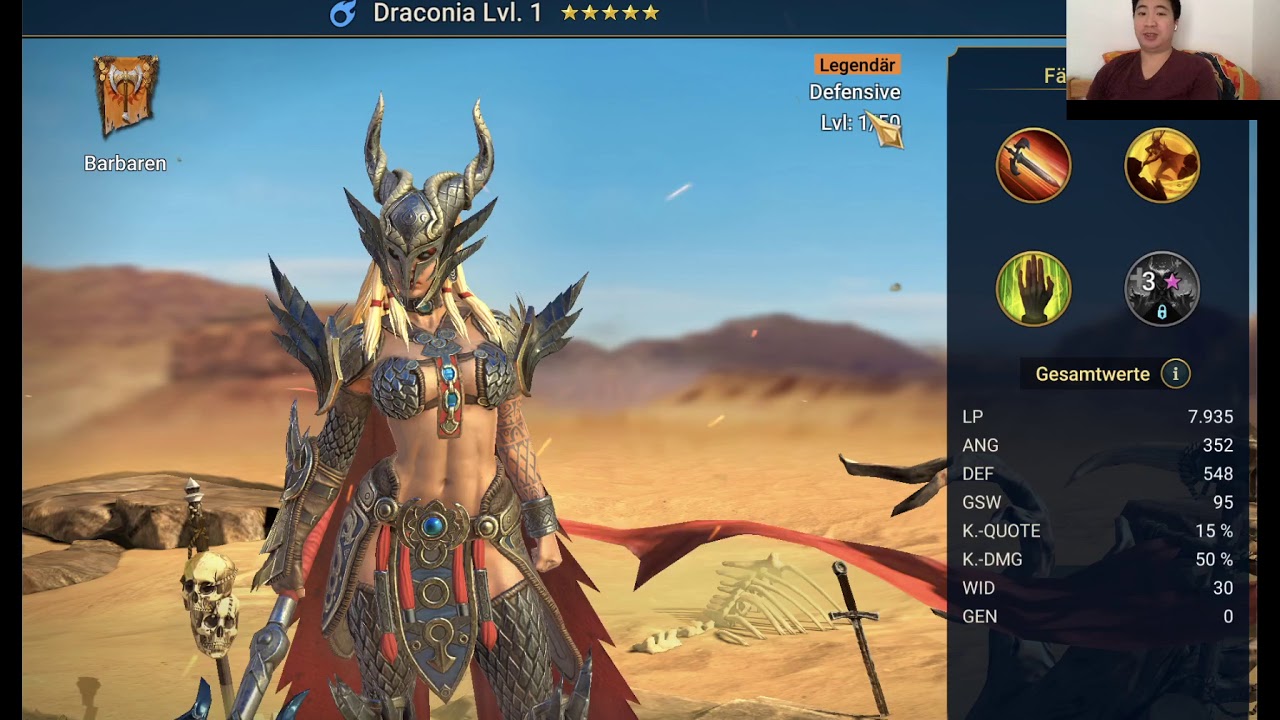 Königin Eva, Cillian Glückspilz und Draconia Review Raid Shadow Legends ...