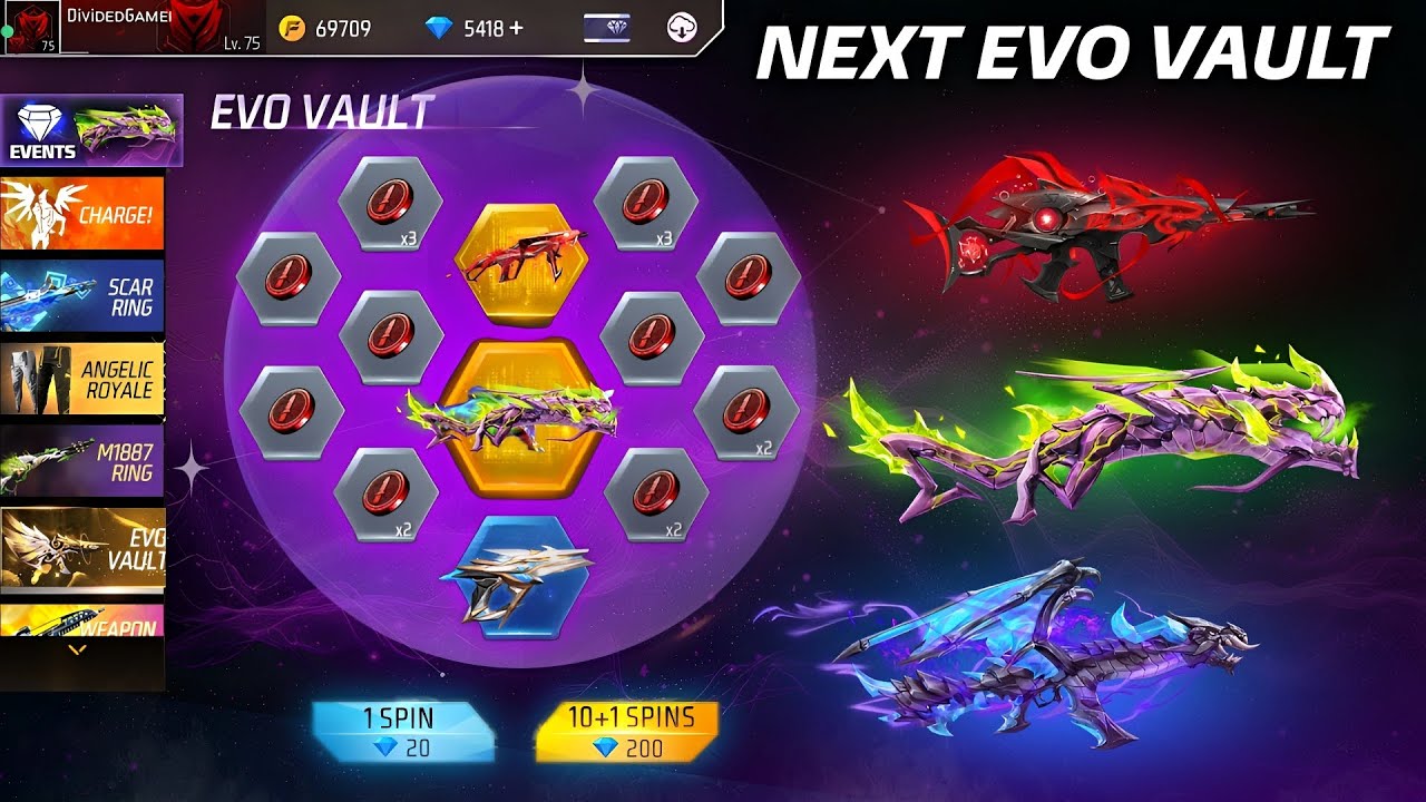New Evo Vault Event Free Fire l Next Evo Vault Event 2024 May l Divided ...