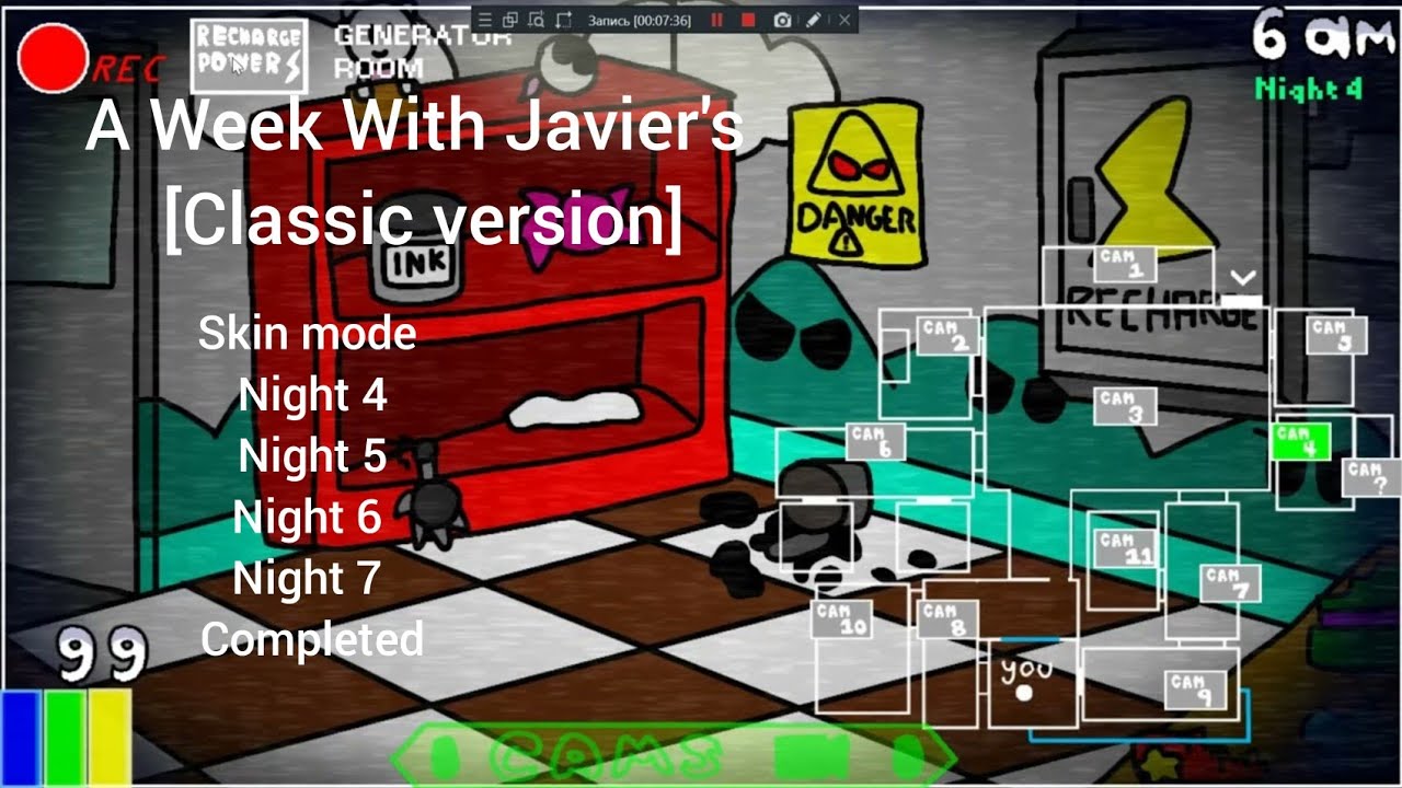 (A Week With Javier's [classic version])(Skin mode [night 4,5,6,7 ...