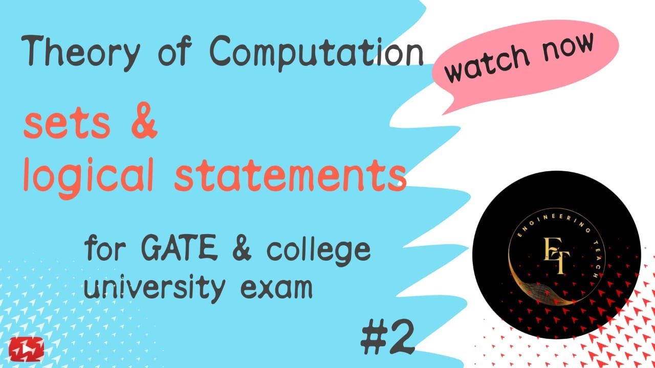 Theory of Computation | set and logical statements - YouTube