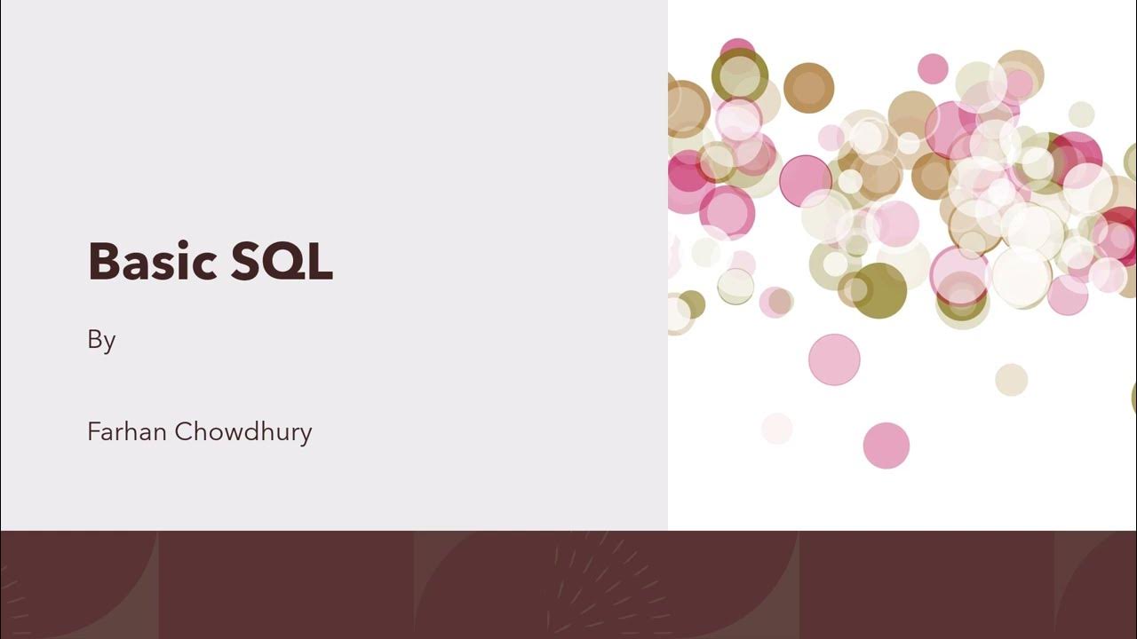 Basic SQL : for the Novice Learners - YouTube