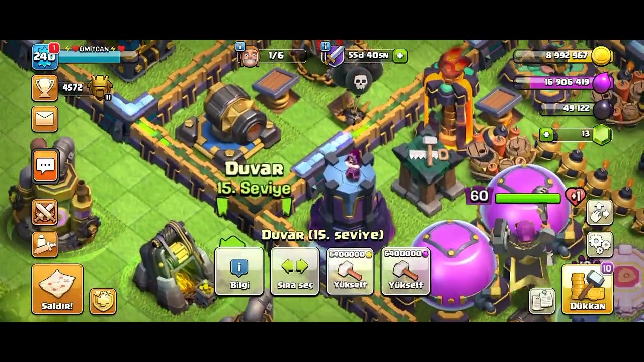max level wall clash of clans - YouTube
