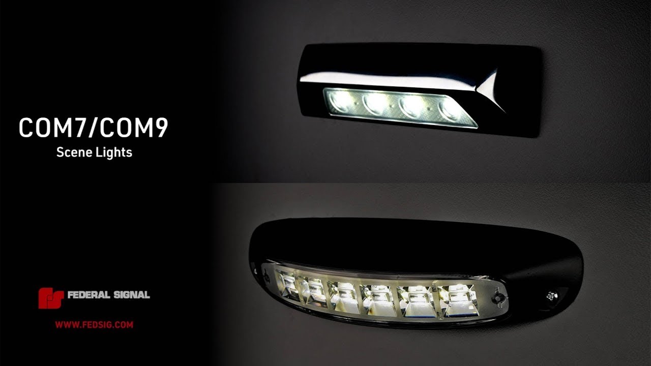 Federal Signal COM7/COM9 Scene Lights - YouTube