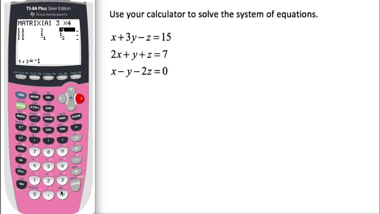 Calculator Row Reduction Gaussian Elimination - YouTube