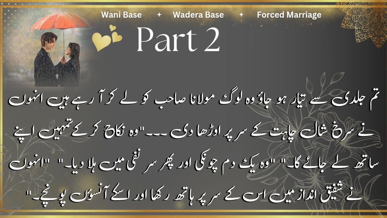 Wani Based Novels | Wadera Base | Forced Marriage Base | Most Romantic ...