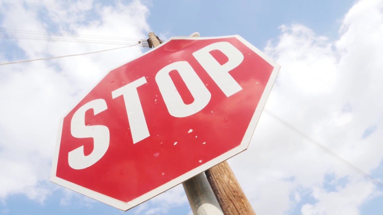 Stop Street Sign 01 / Free Stock Footage - YouTube