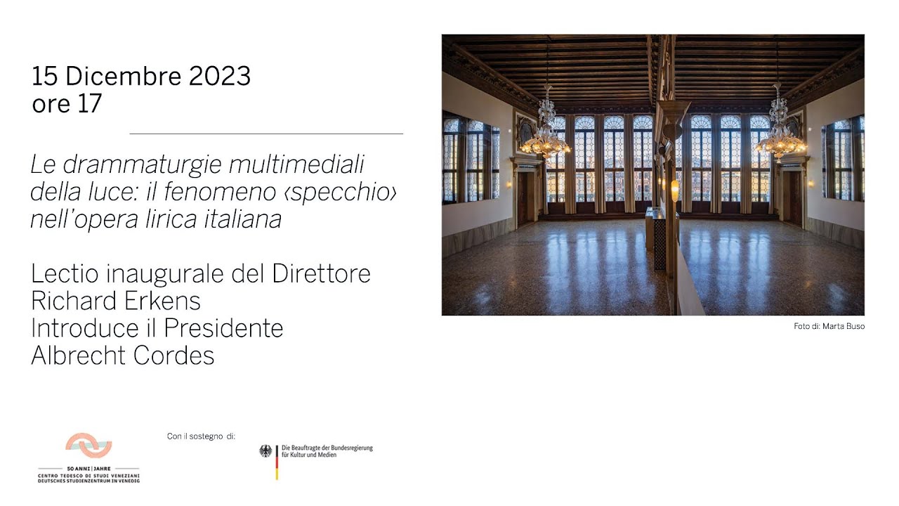 Conferenza inaugurale del direttore PD Dr. Richard Erkens 15/12/2024 ...