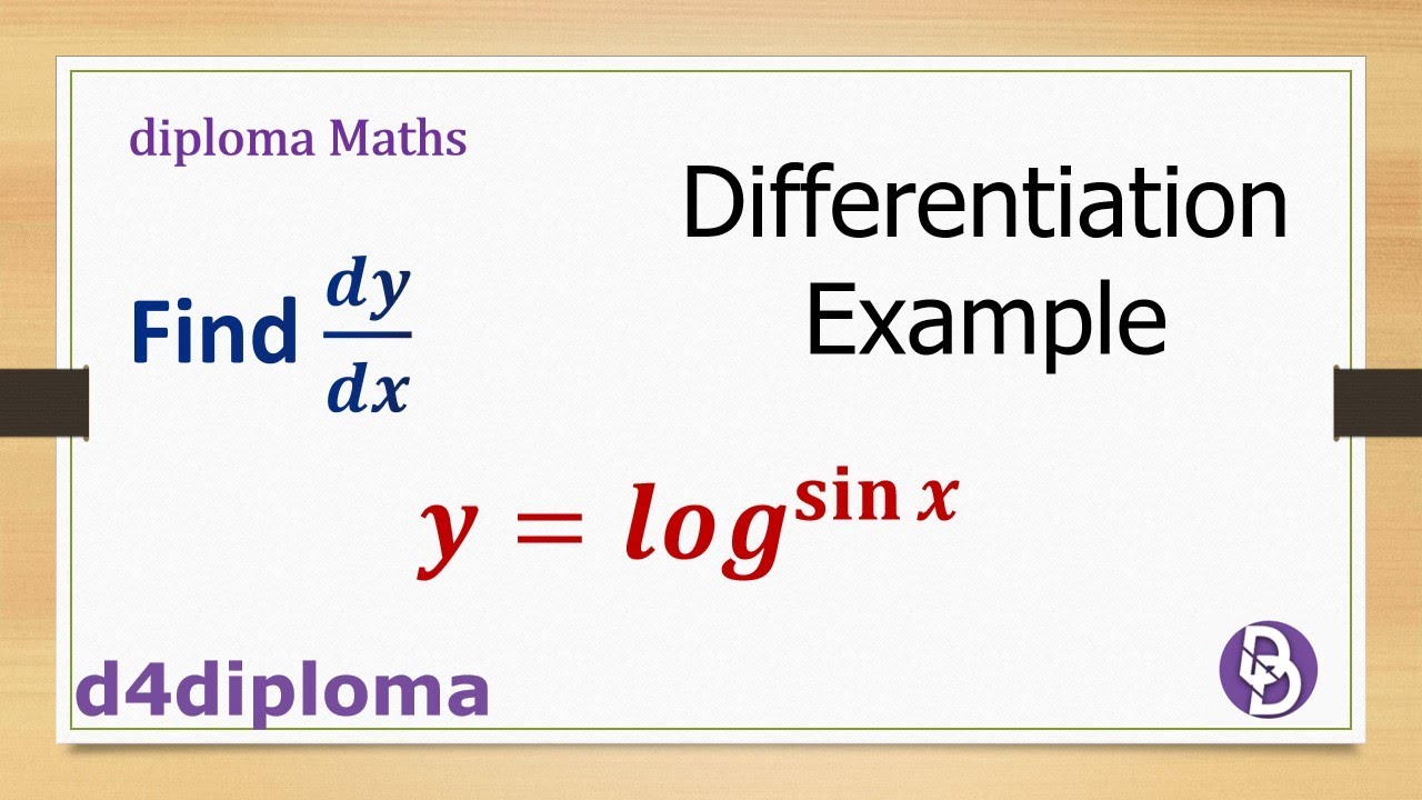 Diploma - Maths - Differentiation - important Problems - Example 14 ...