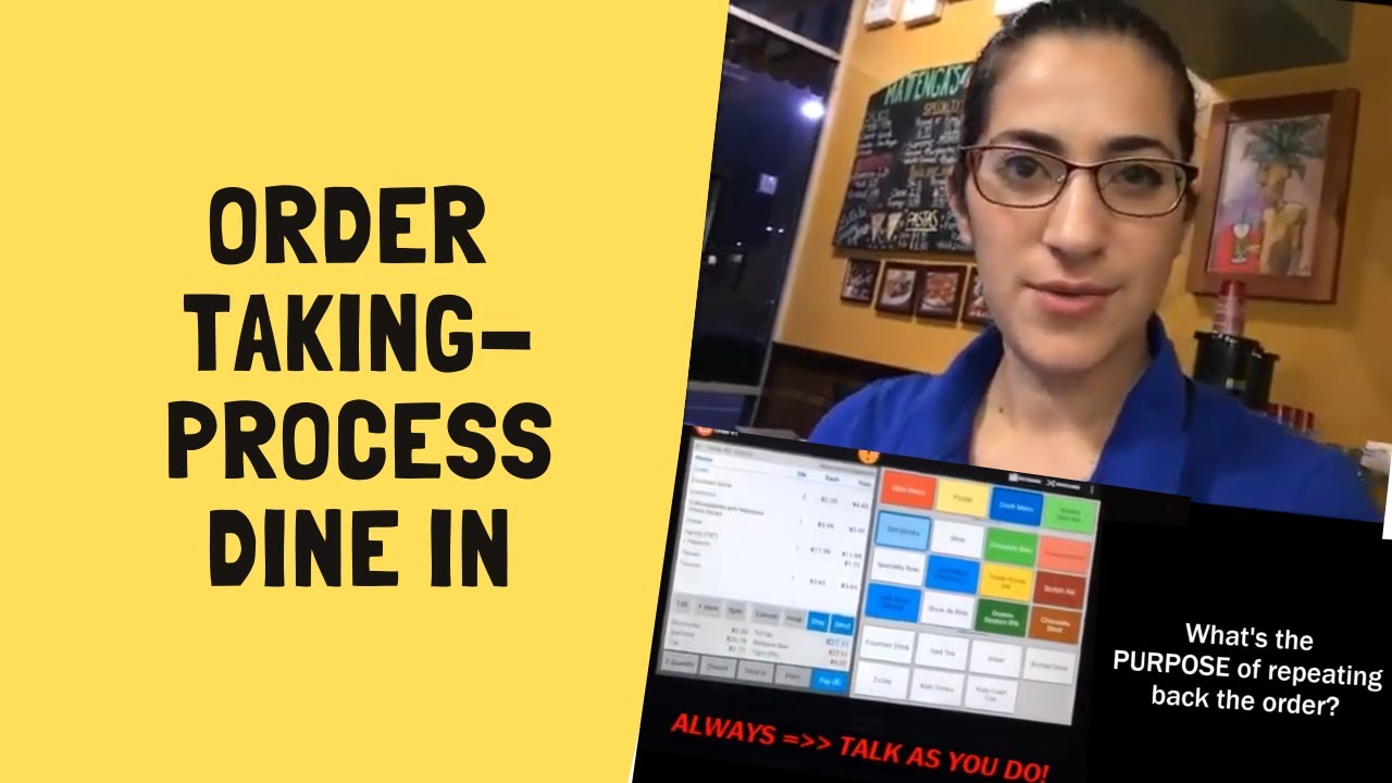 ORDER TAKING PROCESS - DINE IN - YouTube