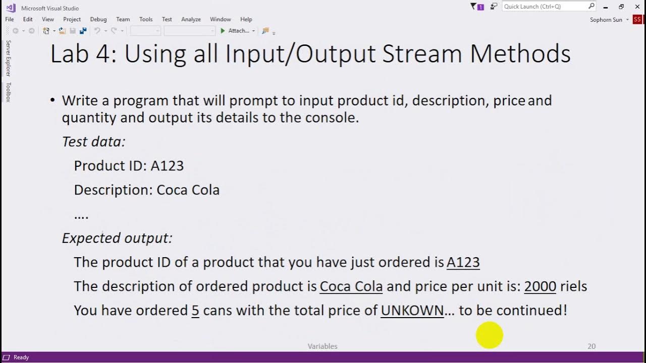 Chapter 2 - More on Input Output Stream Methods and Labs - YouTube