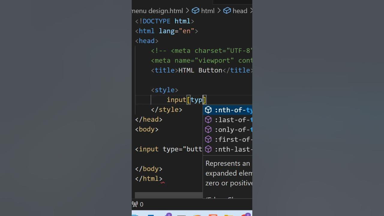 Html Button How To Create Button Coding Html Htmlbasics Youtube