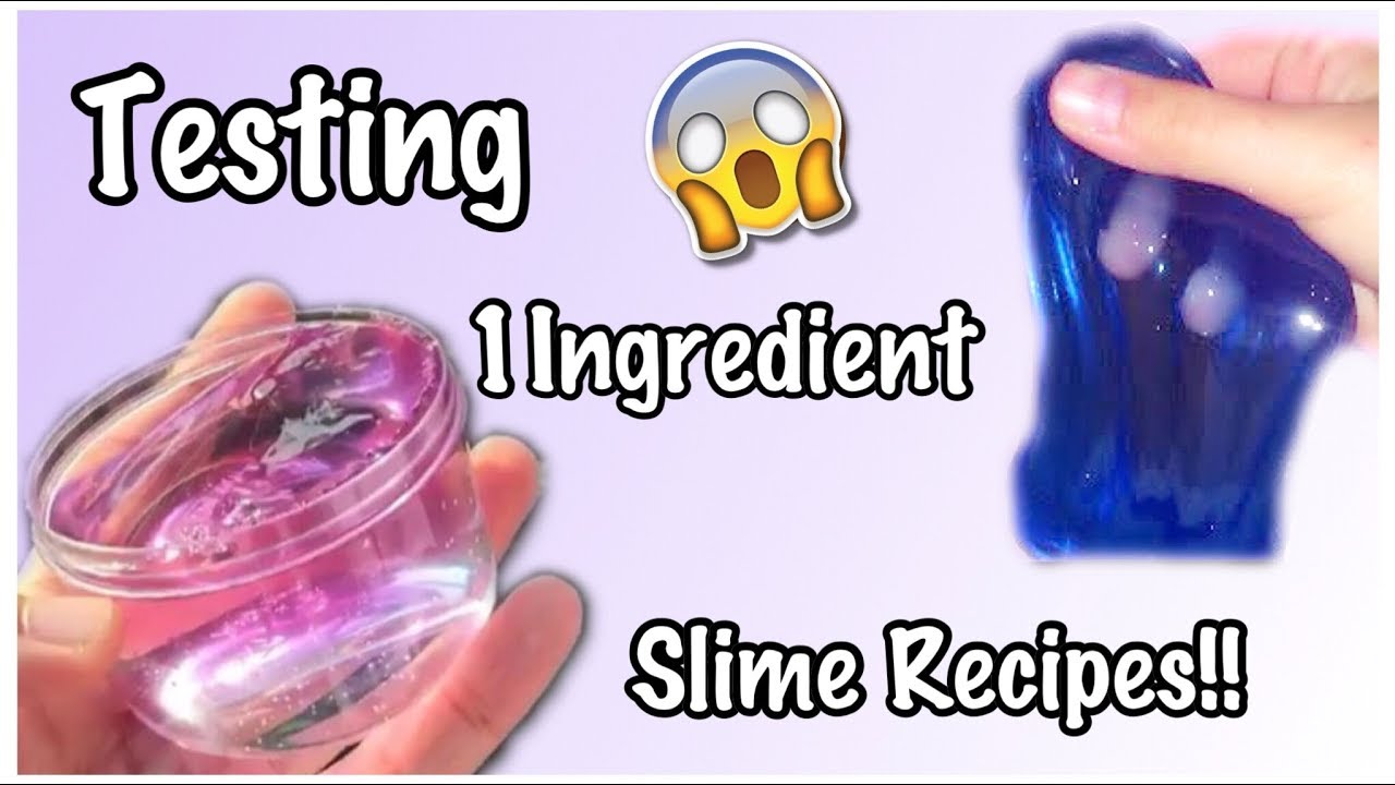 1 Ingredinet Slime!! 💦 Testing No Glue Slime Recipes!! - YouTube