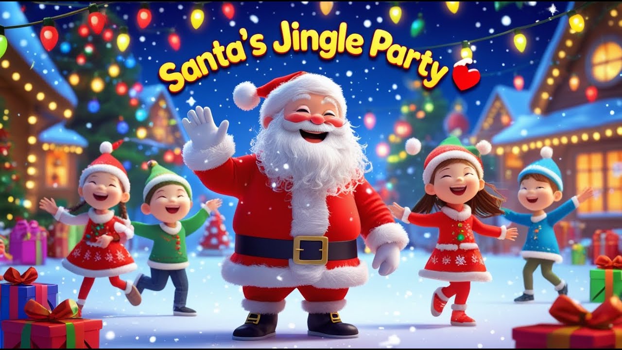 Santa’s Jingle Party 🎅 | Christmas Songs for Kids | Fun Dance & Sing ...