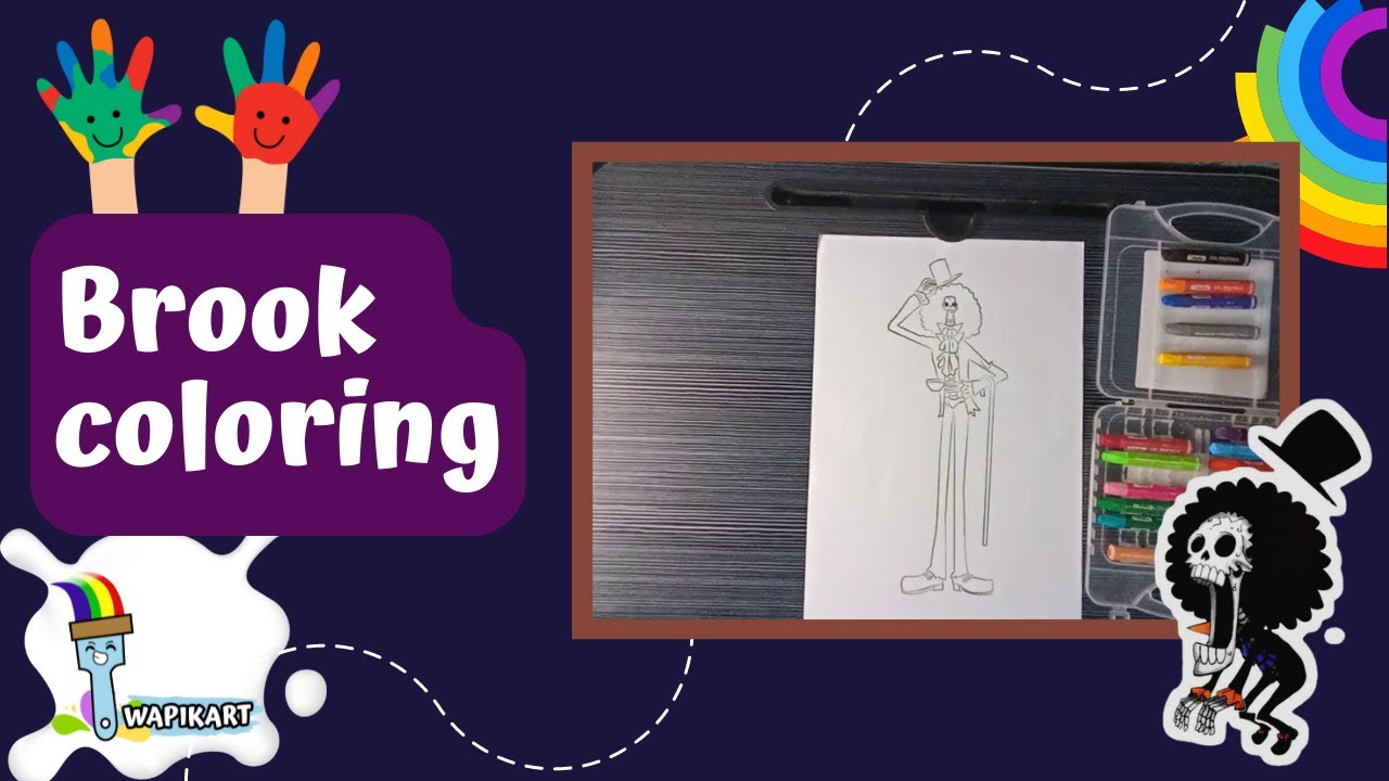 brook onepiece coloring easyly - YouTube