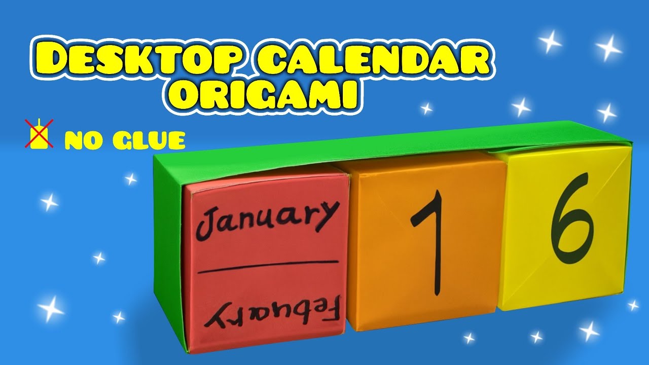 Origami | Easily make an origami desk calendar - YouTube