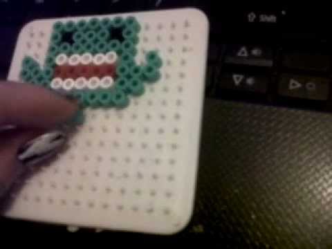 how to make domo out of perler beads - YouTube