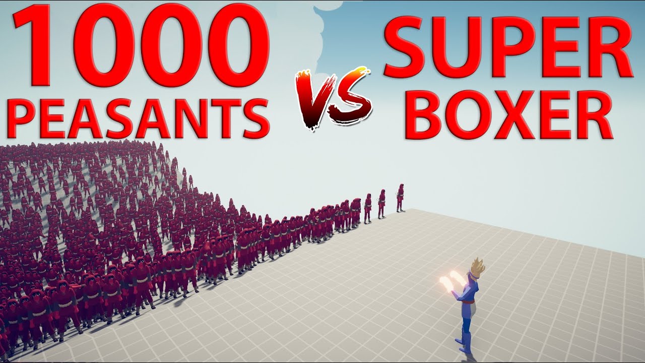 SUPER BOXER vs 1000 ANGRY PEASANTS Totally Accurate Battle Simulator ...