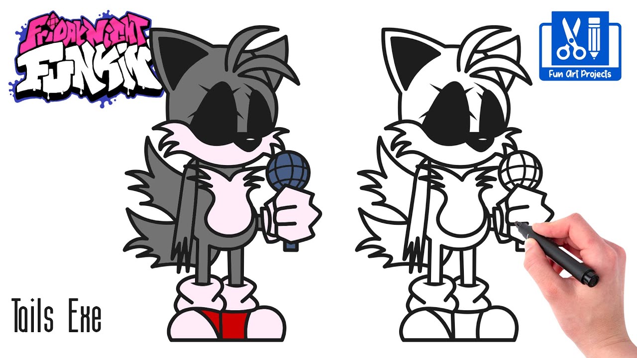 How To Draw Tails Exe Friday Night Funkin Fnf Draw Game The Best Porn