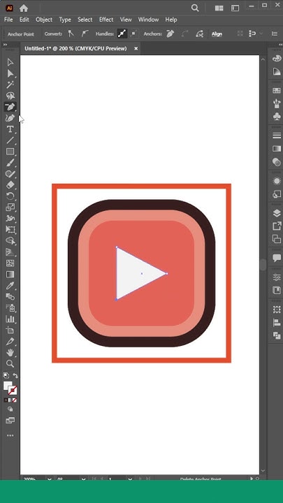 How to create a Youtube icon in Illustrator #shorts - YouTube
