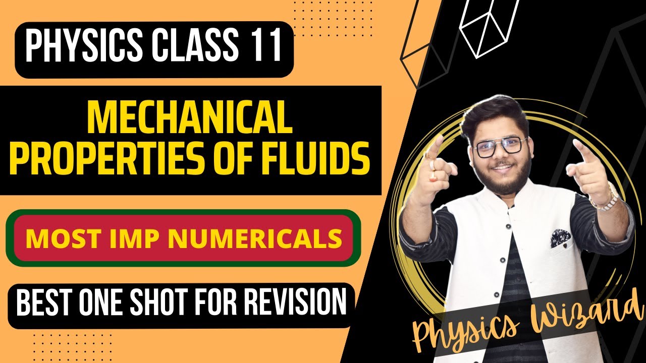 MOST IMPORTANT NUMERICALS 🔥 MECHANICAL PROPERTIES OF FLUIDS ONE SHOT 🔥 ...