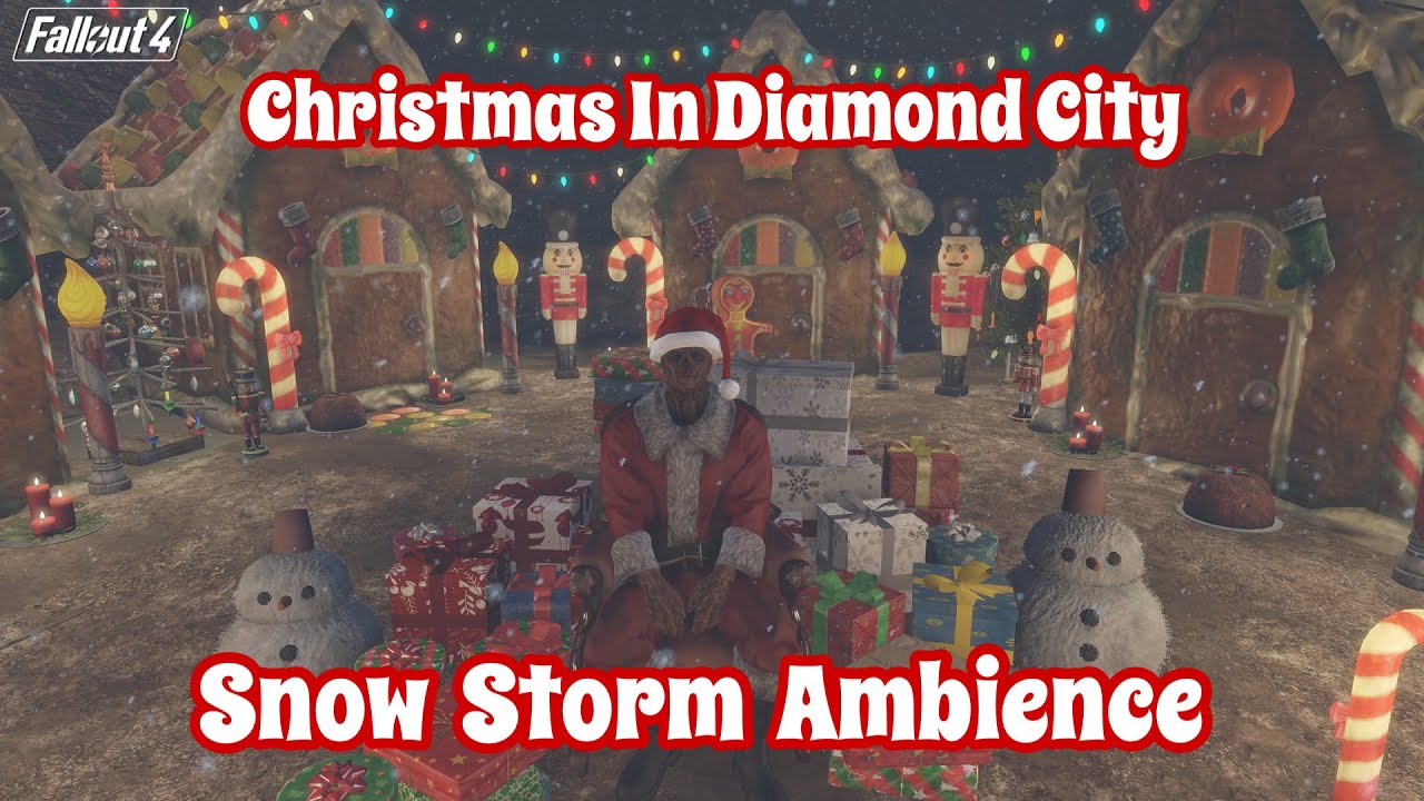 Diamond City Christmas Snow Storm - Fallout 4 Blizzard Ambience ...