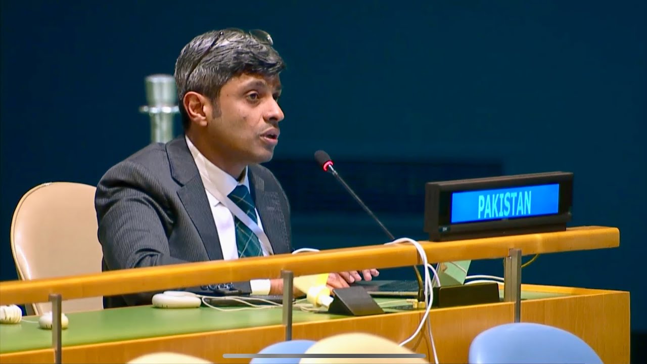 Counsellor Mohammad Kamran Taj, exercises Pakistan’s RoR in UNGA on J&K ...