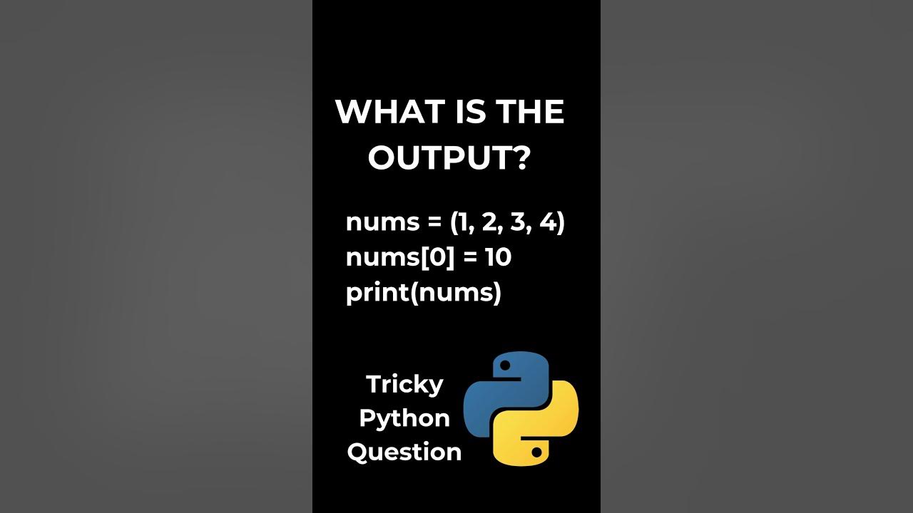 Tricky Python Question. Can you solve it 😵 - YouTube