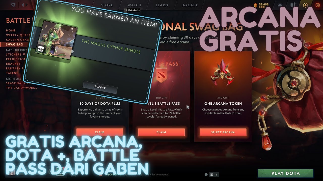 ARCANA GRATIS dari Gaben! dota plus, battle pass dan arcana gratis dari ...
