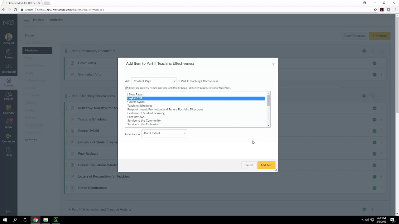 RPT Template - Adding a Page to a Module - YouTube