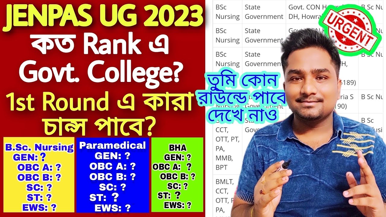 JENPAS UG 2023 1st Round Result | JENPAS UG Counselling process 2023 ...