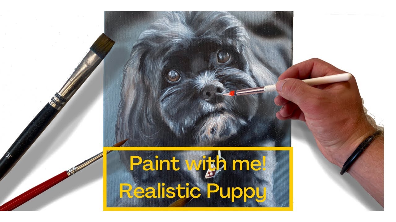 How to Paint a Realistic Dog! - YouTube