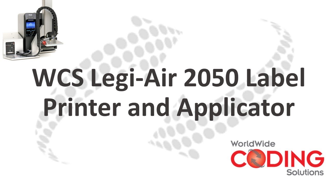 Legi-Air 2050 Label Printer and Applicator - Worldwide Coding Solutions - YouTube