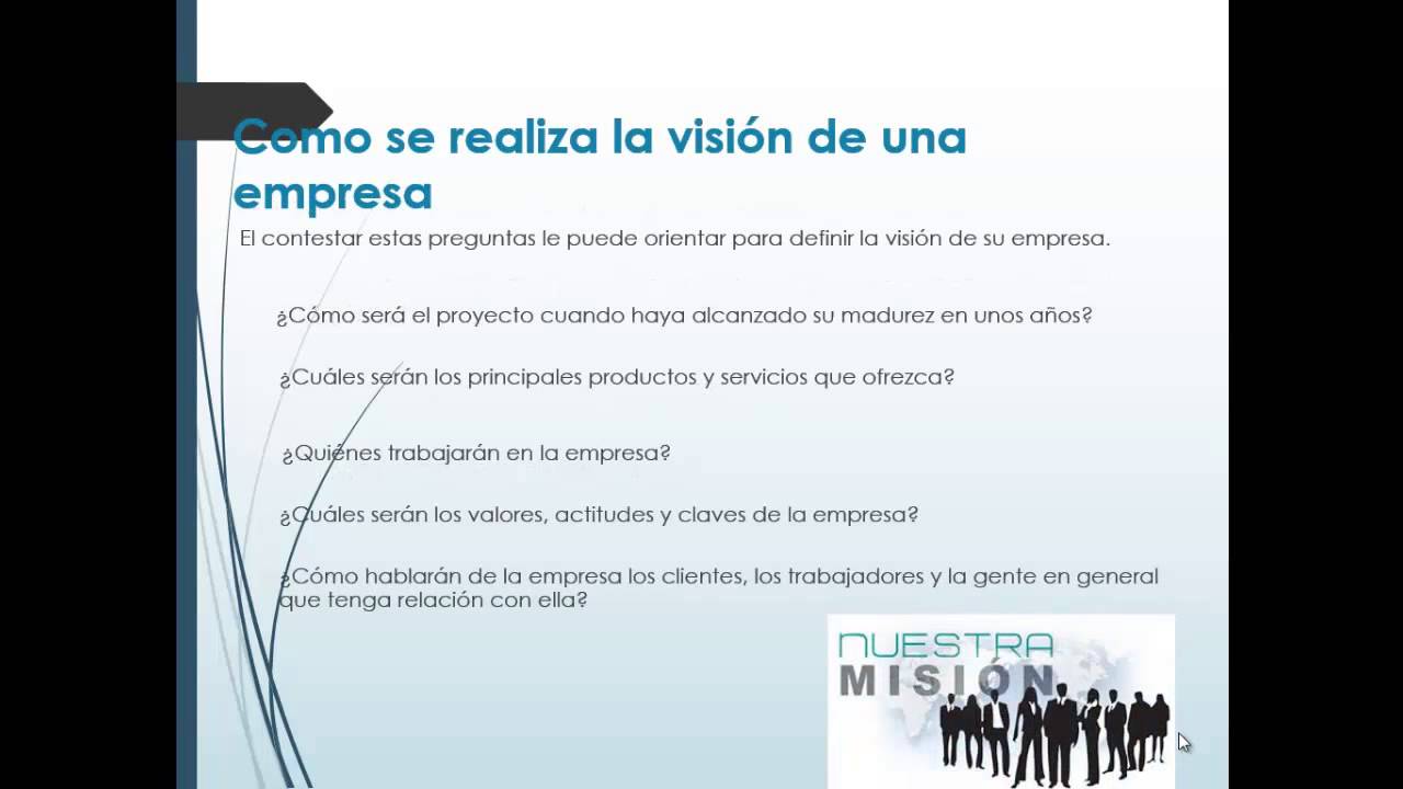 Tema 5 1 DEFINICIÓN DE VISIÓN Y MISIÓN DE LAS ORGANIZACIONES - YouTube