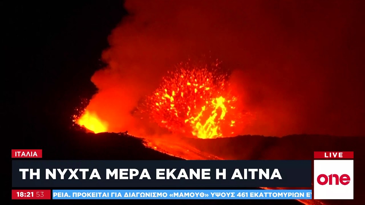 Μοναδικές εικόνες από το ηφαίστειο Αίτνα - YouTube