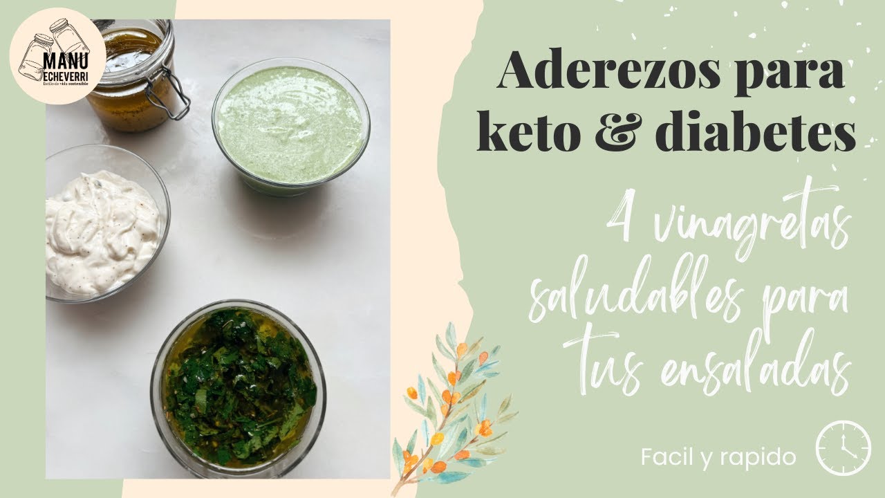 🥗4 ADEREZOS SALUDABLES PARA ENSALADAS EN 10 MIN | VINAGRETAS KETO SIN ...