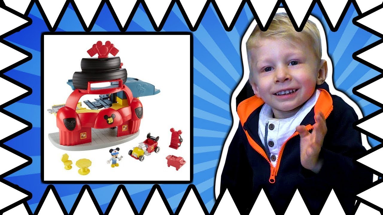 Mickey Mouse Racers! Disney Mickey Mouse Toys! Roadster Racers Garage ...