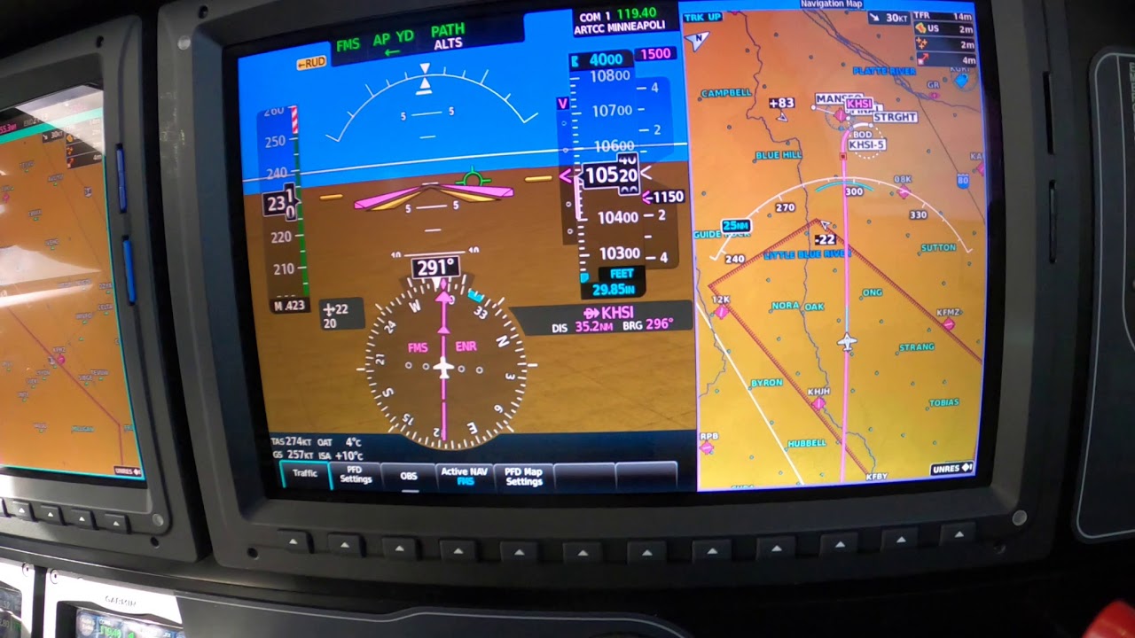 Piper M600: Omni Bearing Select (OBS) with the Garmin G3000 - YouTube