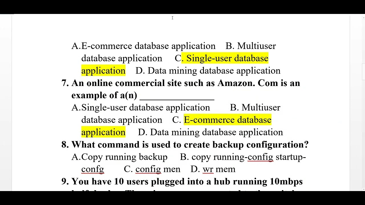 University exit and banking examination IT and Computer science 1 - YouTube