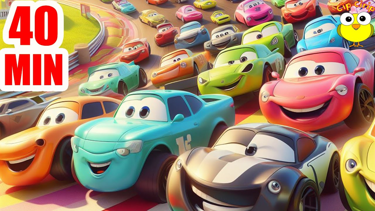 Multe-multe masinute alearga in cerc - Cantece pentru copii (desene ...