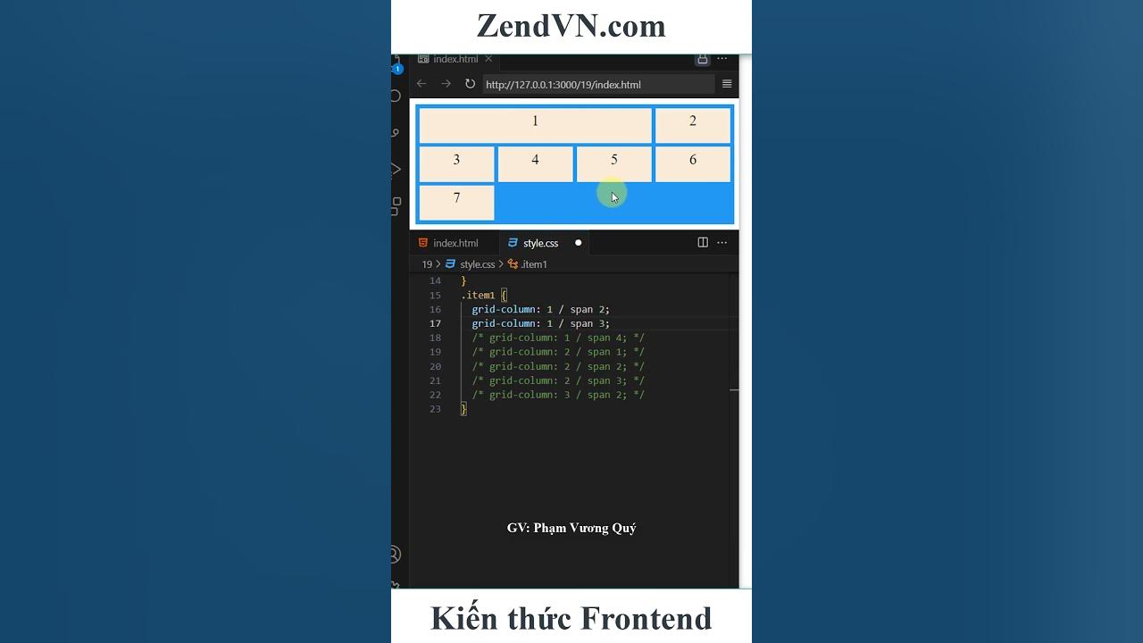 Học Frontend - 19 - Grid column #frontend #hocfrontend #css #html #laptrinh #hoclaptrinh - YouTube