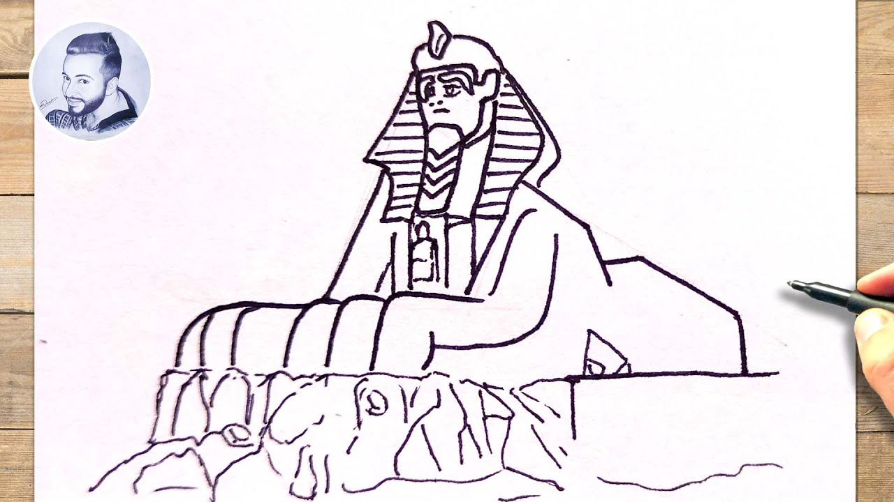 Comment dessiner un sphinx facile - YouTube