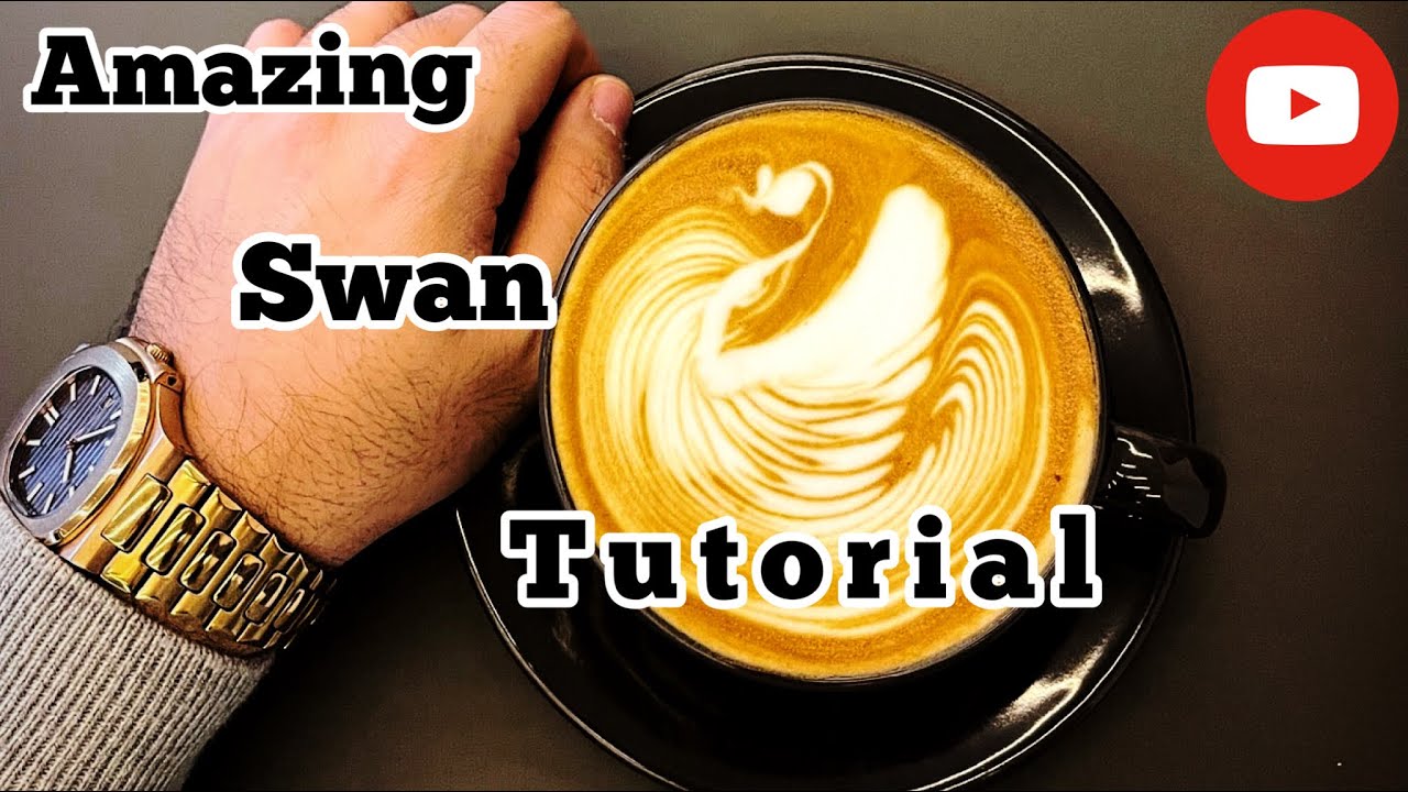 How to make a super easy swan pattern on latte or cappucino | mr art ...